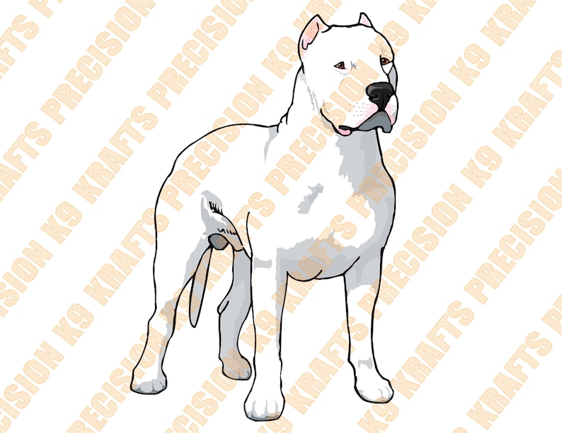 Dogo argentino DXf SVG eps ai png - Etsy México