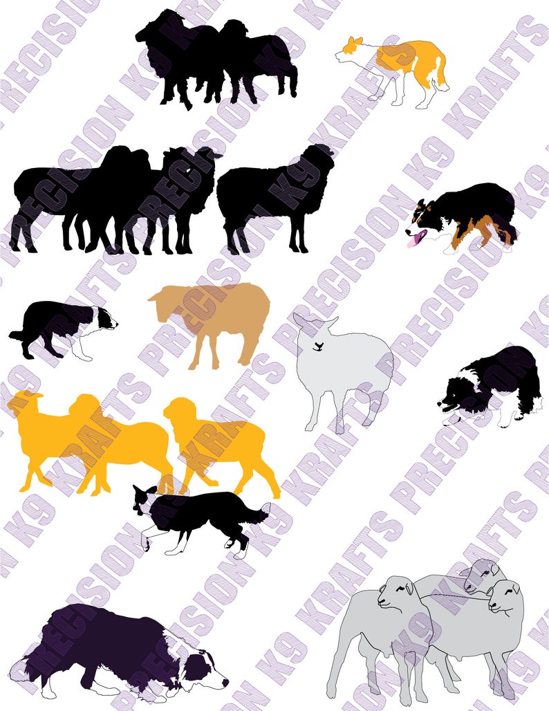 Flock, Border Collies, Stock Dogs, Working Dog, Herding, SVG, PNG, Ai ...