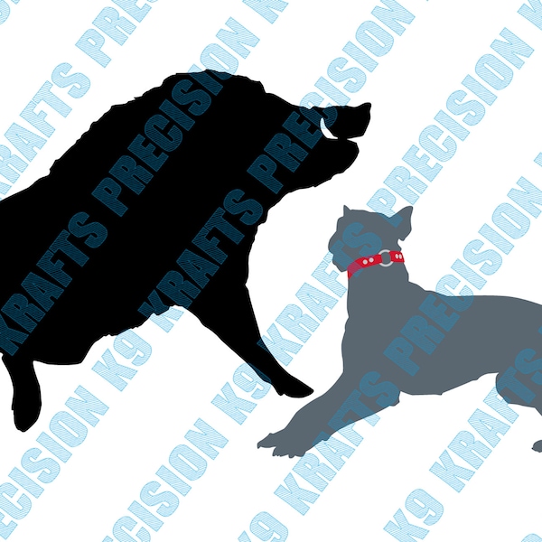 Dog Chasing Hog Png - Etsy Australia