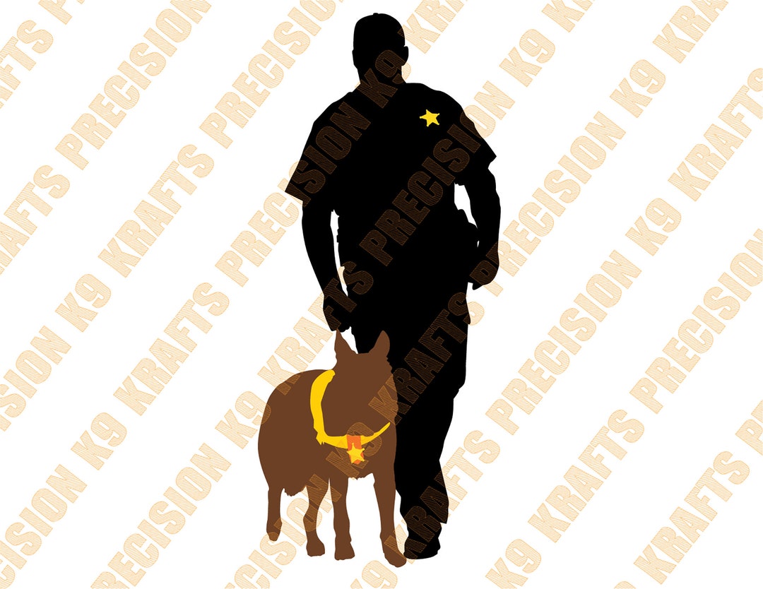Police With Shepherd K9, DXF, SVG, EPS - Etsy