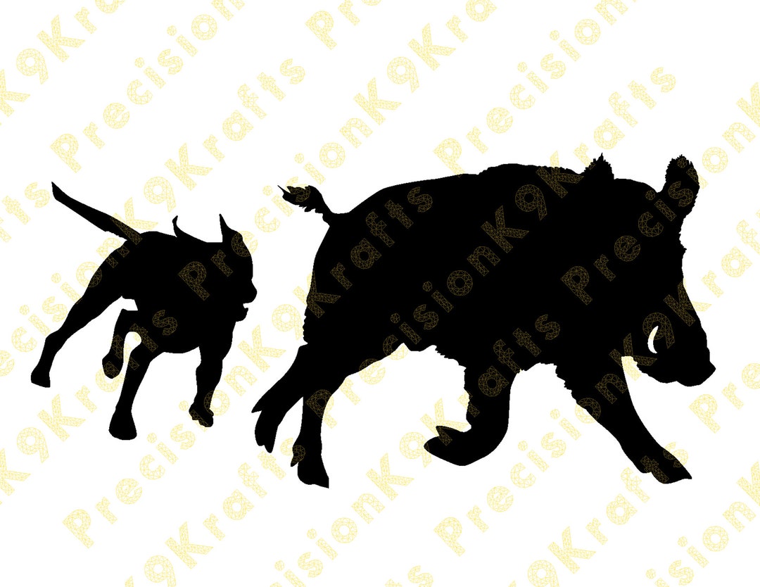 Dog Chasing Wild Pig, Hunting, Feral Hog, Svg - Etsy