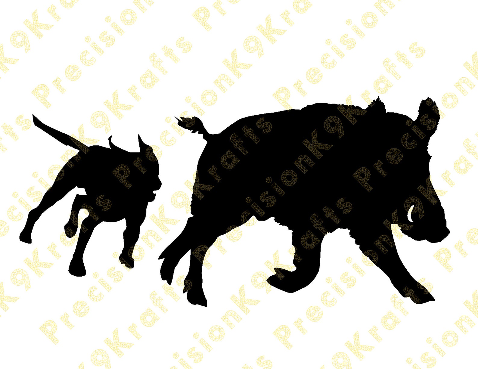 Dog Chasing Wild Pig, Hunting, Feral Hog, Svg - Etsy