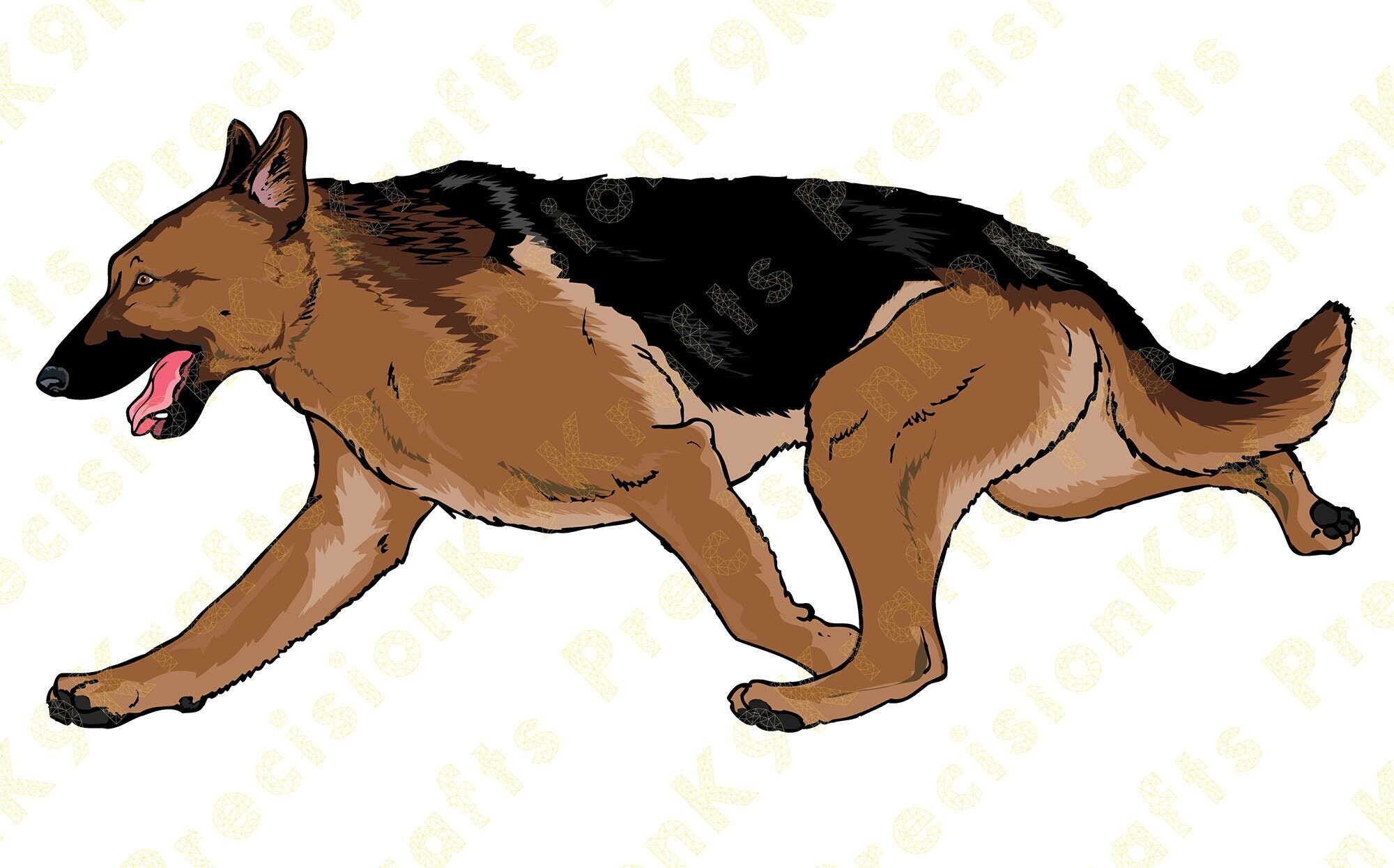 German Shepherd Flying Trot - Etsy