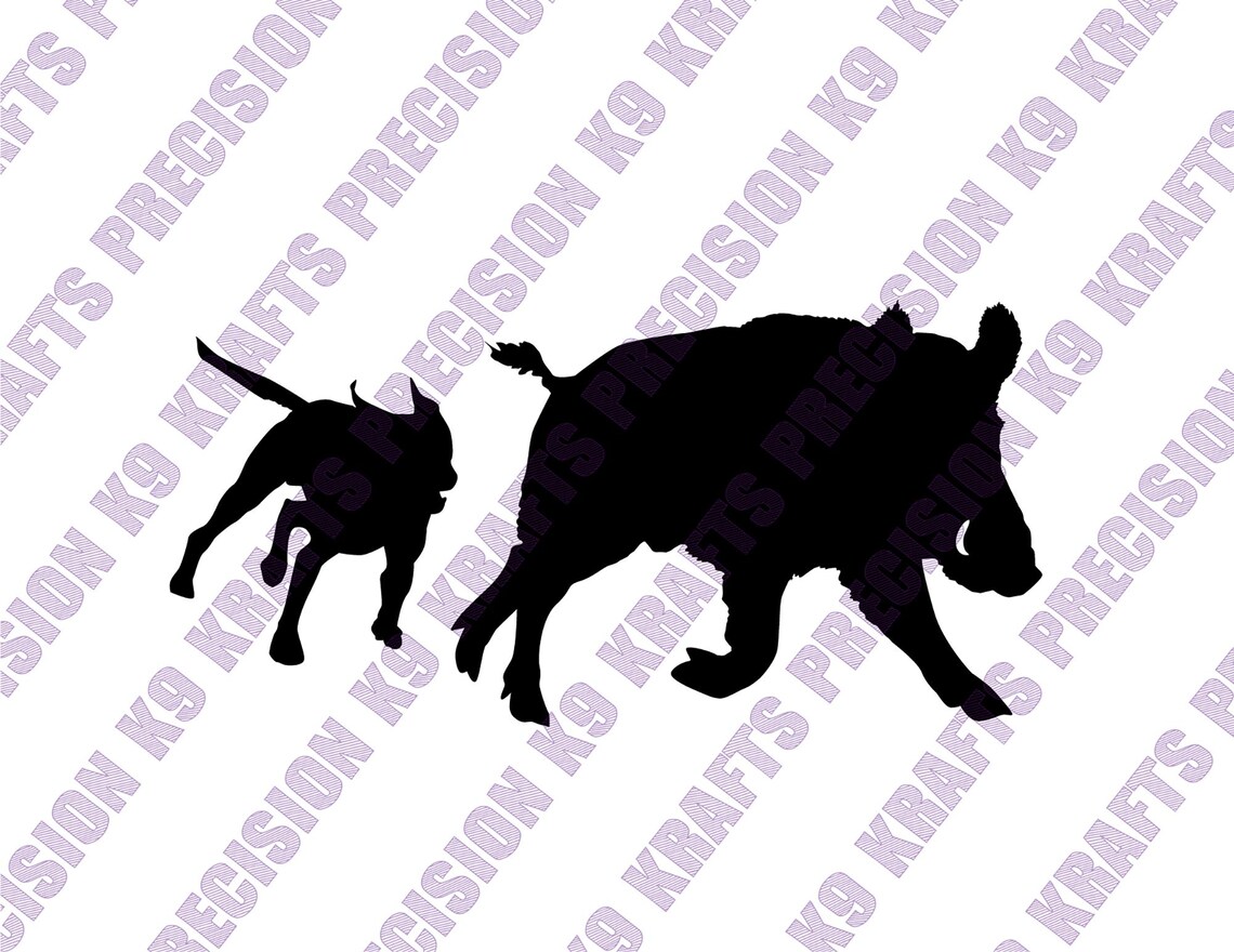 Dog Chasing Wild Pig, Hunting, Feral Hog, Svg, Dxf, Png, Eps, - Etsy