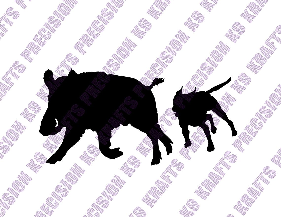 Dog Chasing Wild Pig, Hunting, Feral Hog, Svg, Dxf, Png, Eps, - Etsy