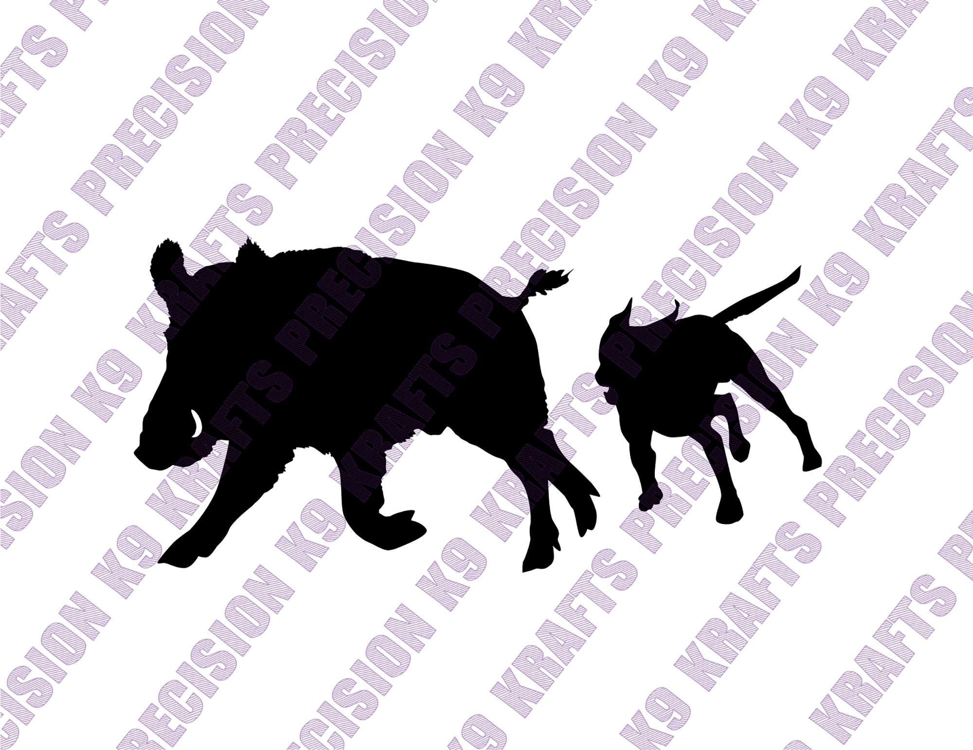 Dog Chasing Wild Pig, Hunting, Feral Hog, Svg, Dxf, Png, Eps, - Etsy