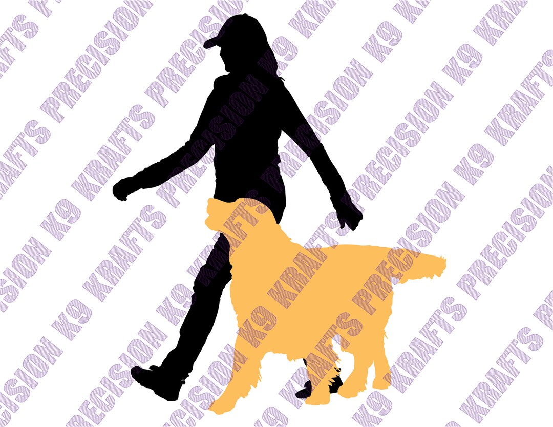 Lady Heeling Golden Retriever, Obedience, Svg, Png, Eps, Ai, Dxf - Etsy