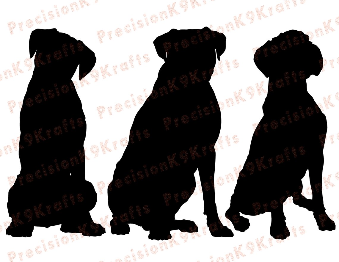 3 Boxers Sitting SVG, PNG, PDF, Ai, Dxf - Etsy