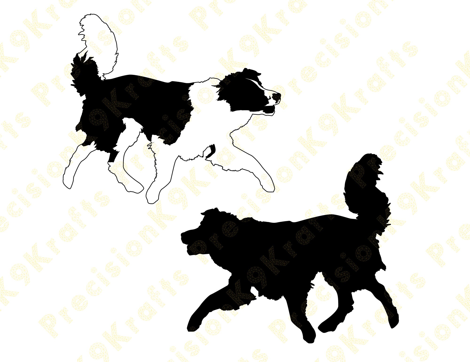 Border Collie Trot, DXF, SVG, Eps, Ai, PNG - Etsy