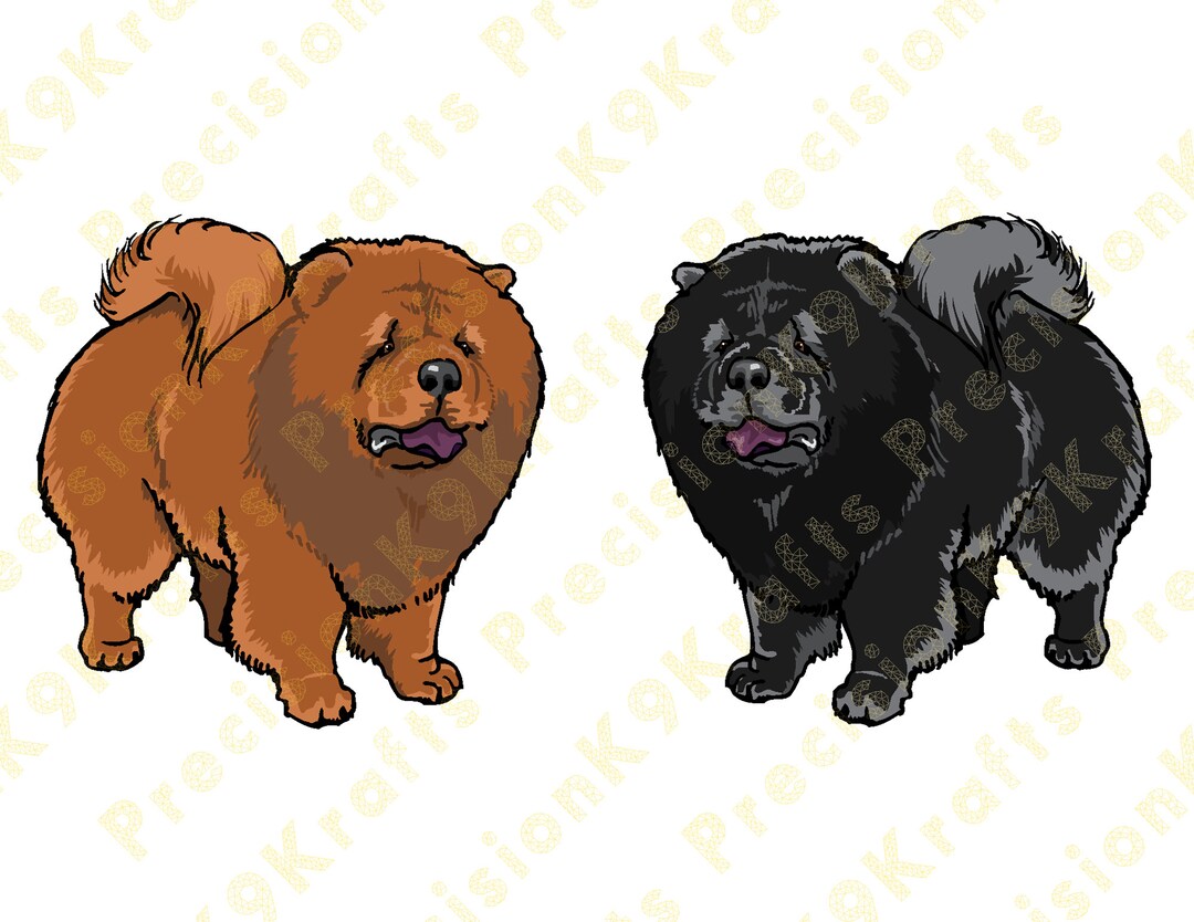 Chow Chow Vector Illustration Clip Art (digital Download) - Etsy
