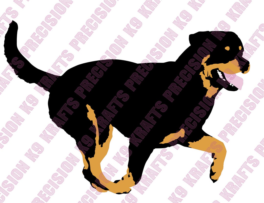 Running Rottweiler, Eps, Ai, Svg, Png, Dxf - Etsy