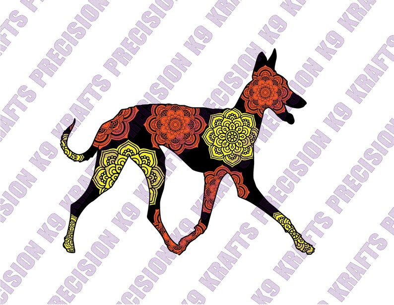 Galgo ibicenco con mandalas - Etsy España