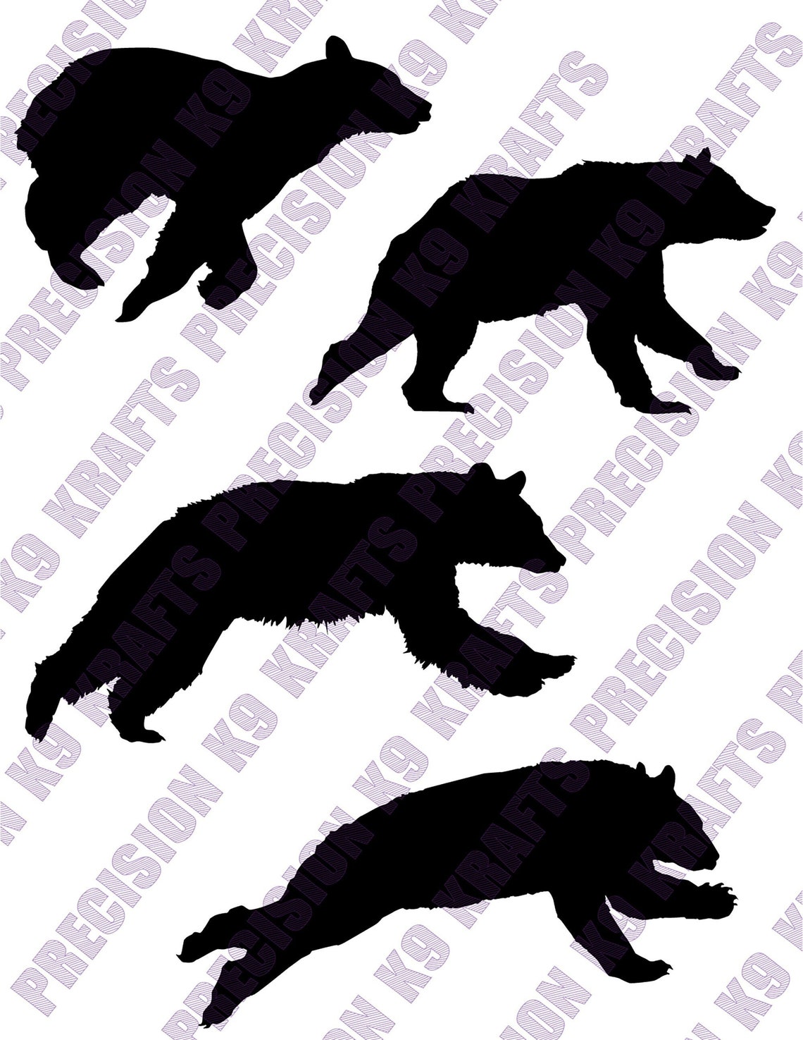 Bears, Running, Hunting, SVG, Ai, PDF, PNG, Cut File, Vector, Clip Art ...