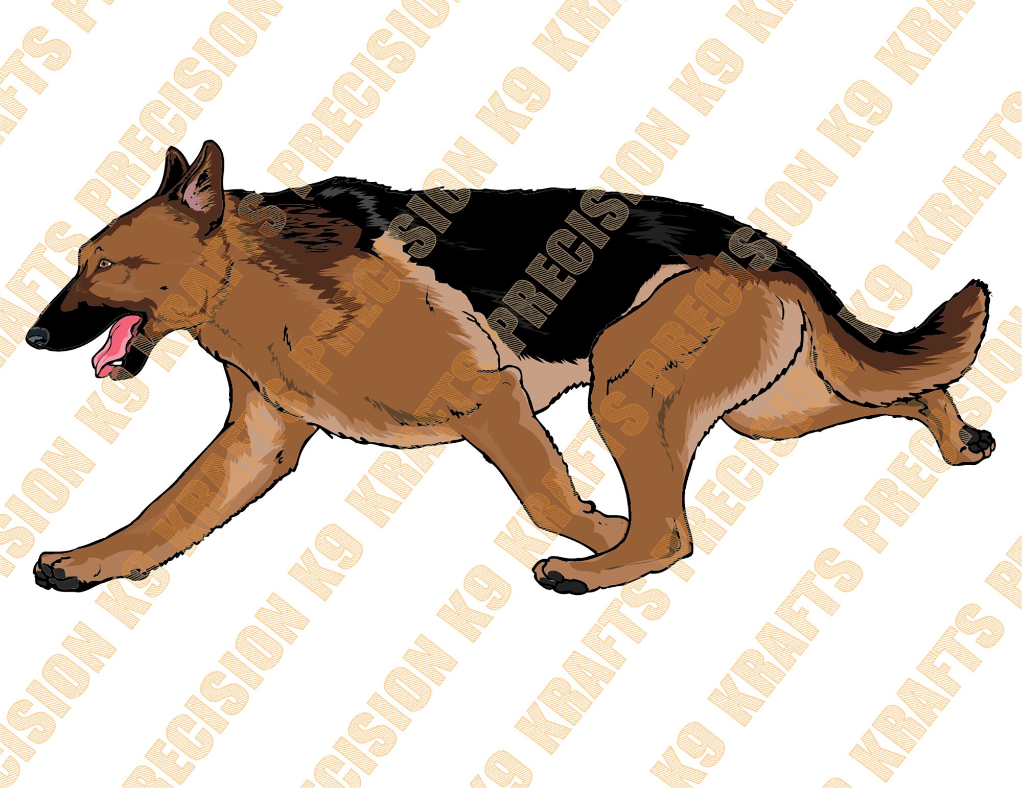German Shepherd, Flying Trot, - Etsy