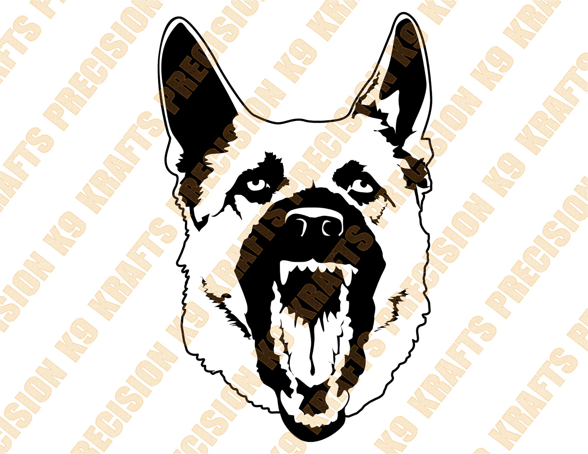 German Shepherd Barking, SVG, Eps, DXF, Ai, Png - Etsy