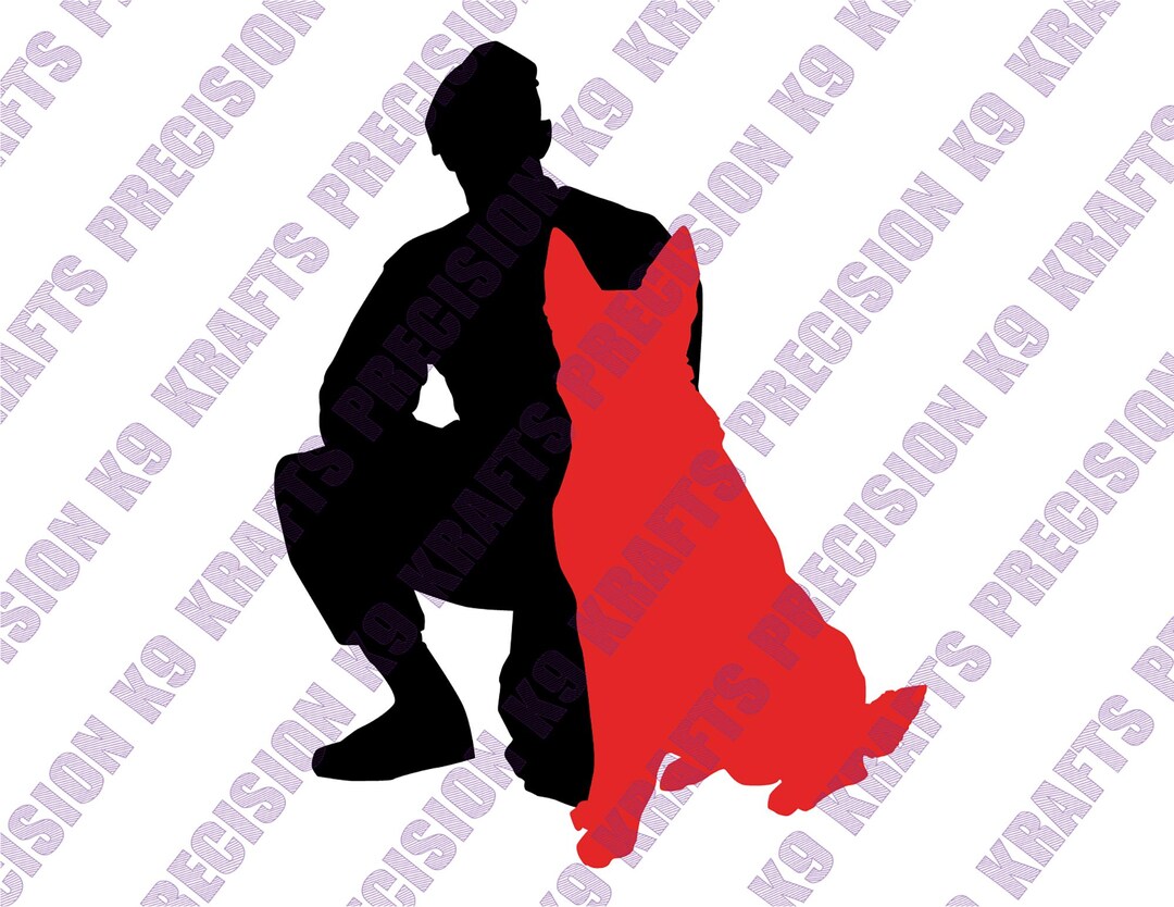 Military Handler With Shepherd K9, Svg, Eps, Dxf - Etsy