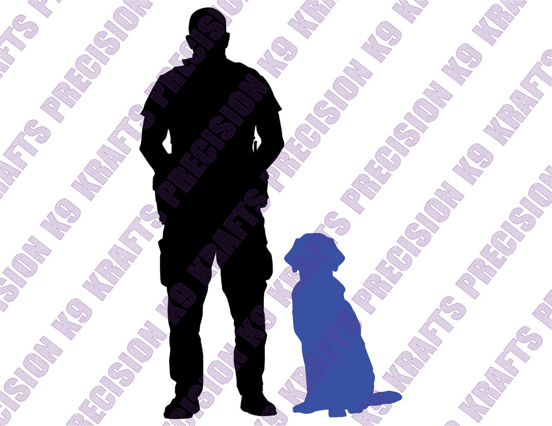 Officer With Labrador, K9, Police Dog, Dxf - Etsy