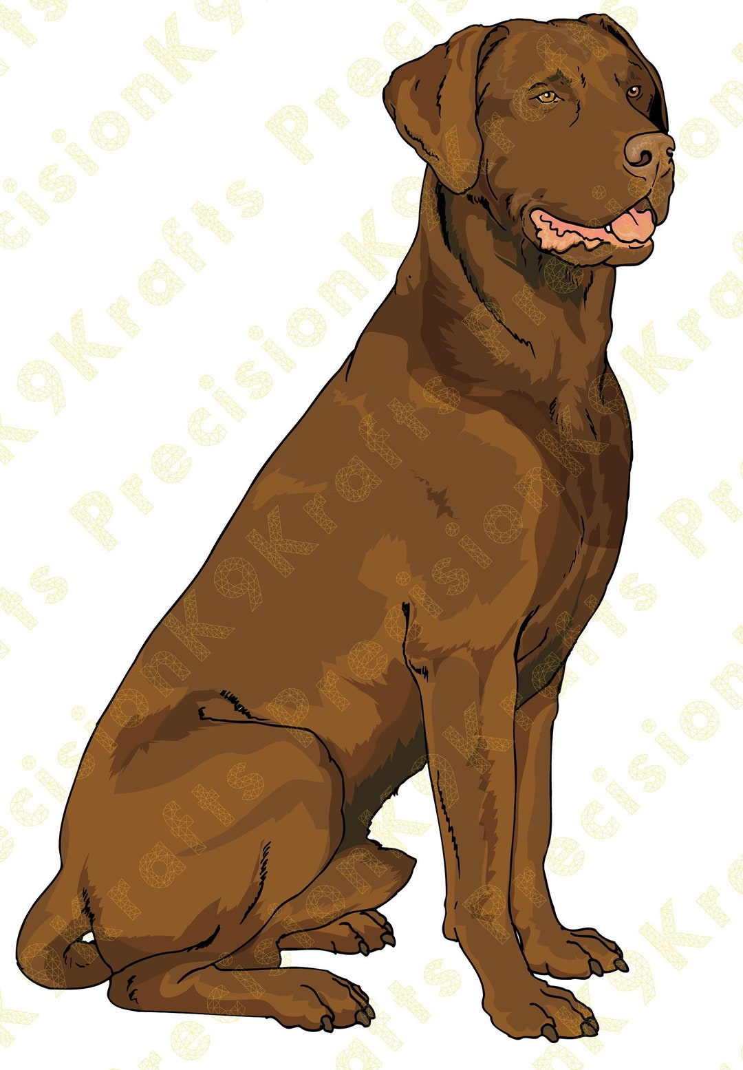 Chocolate Labrador Retriever Vector Illustration (digital Download) - Etsy