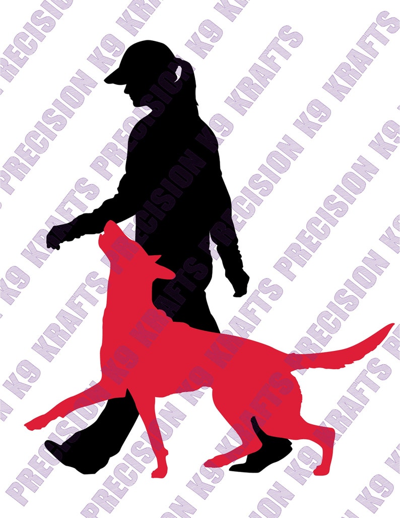 Female Handler With Malinois Heeling IPO Schutzhund Dog - Etsy