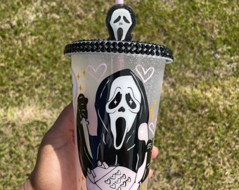 Ghost Face Tumbler Glitter - Etsy