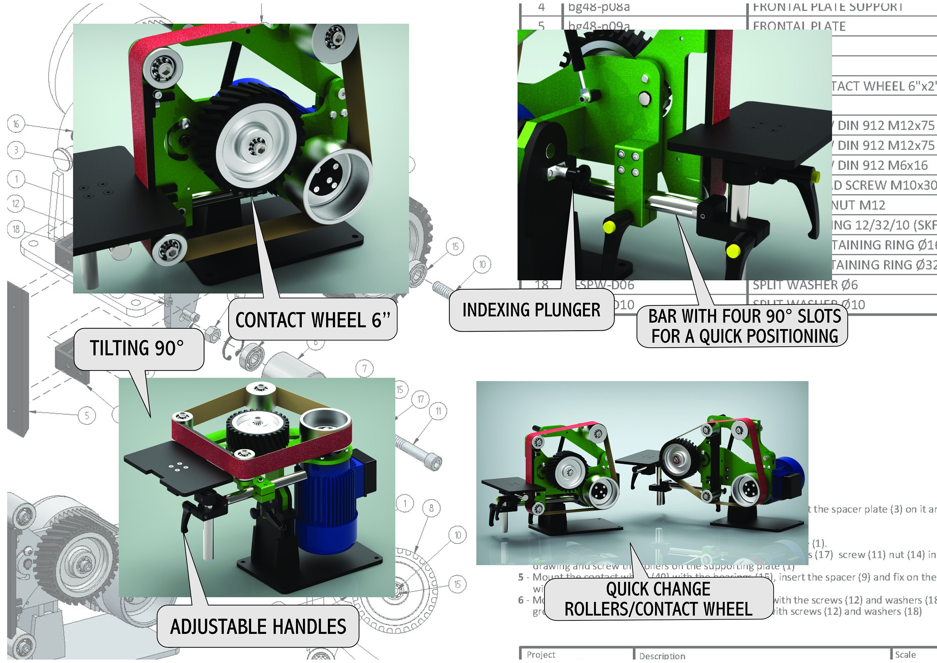 2x48'' Tilting Belt Grinder Plans | PDF and DXF Files Included - Etsy