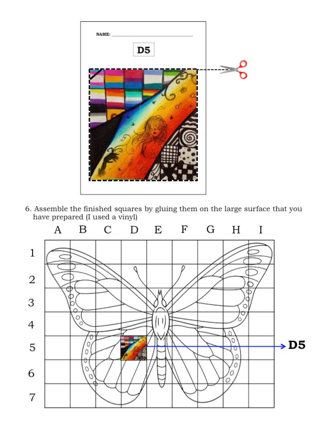 Collaborative Butterfly Coloring Poster. Enlarged Printable Templates ...