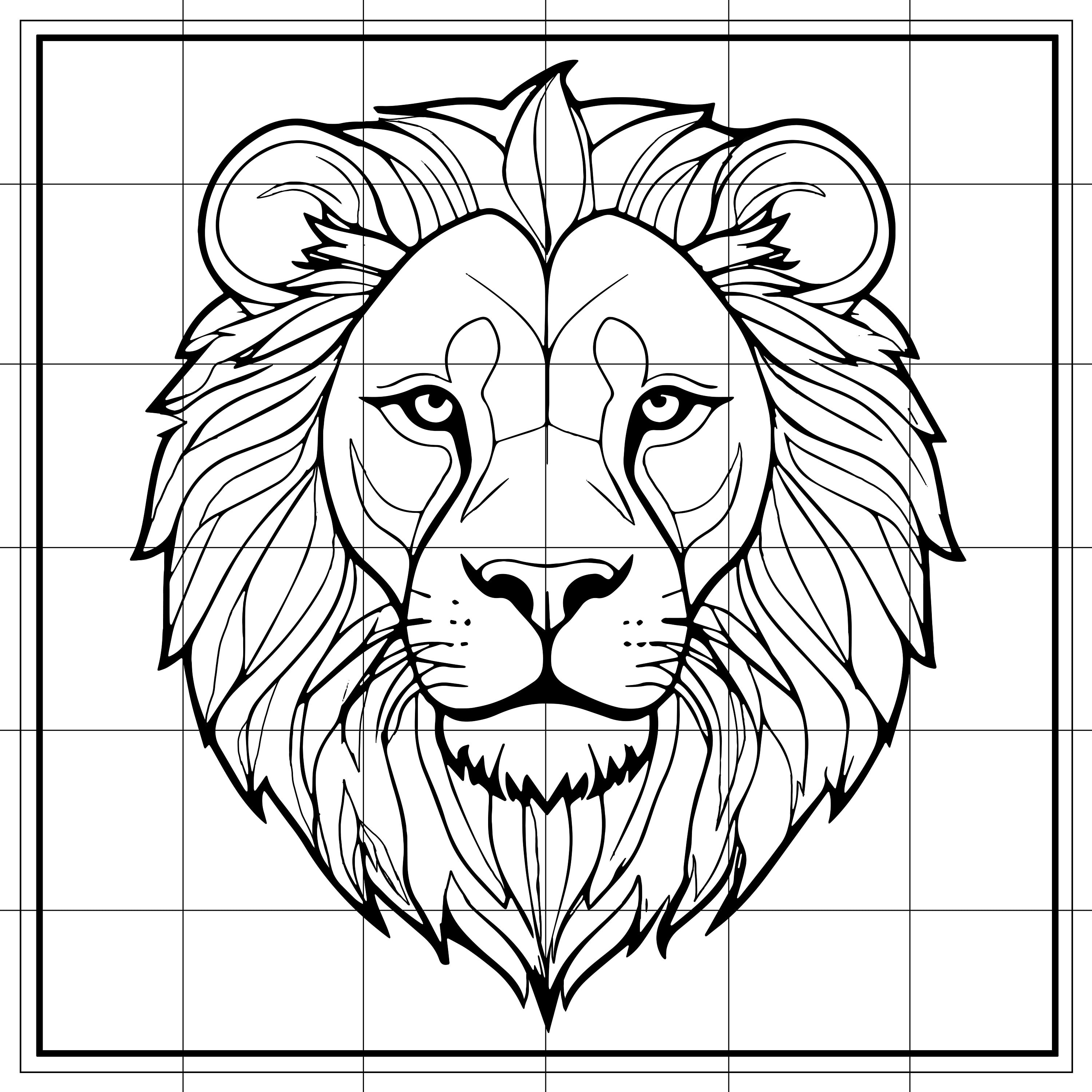 Lion Collaborative Coloring Poster. Printable Bulletin Board Craft for ...