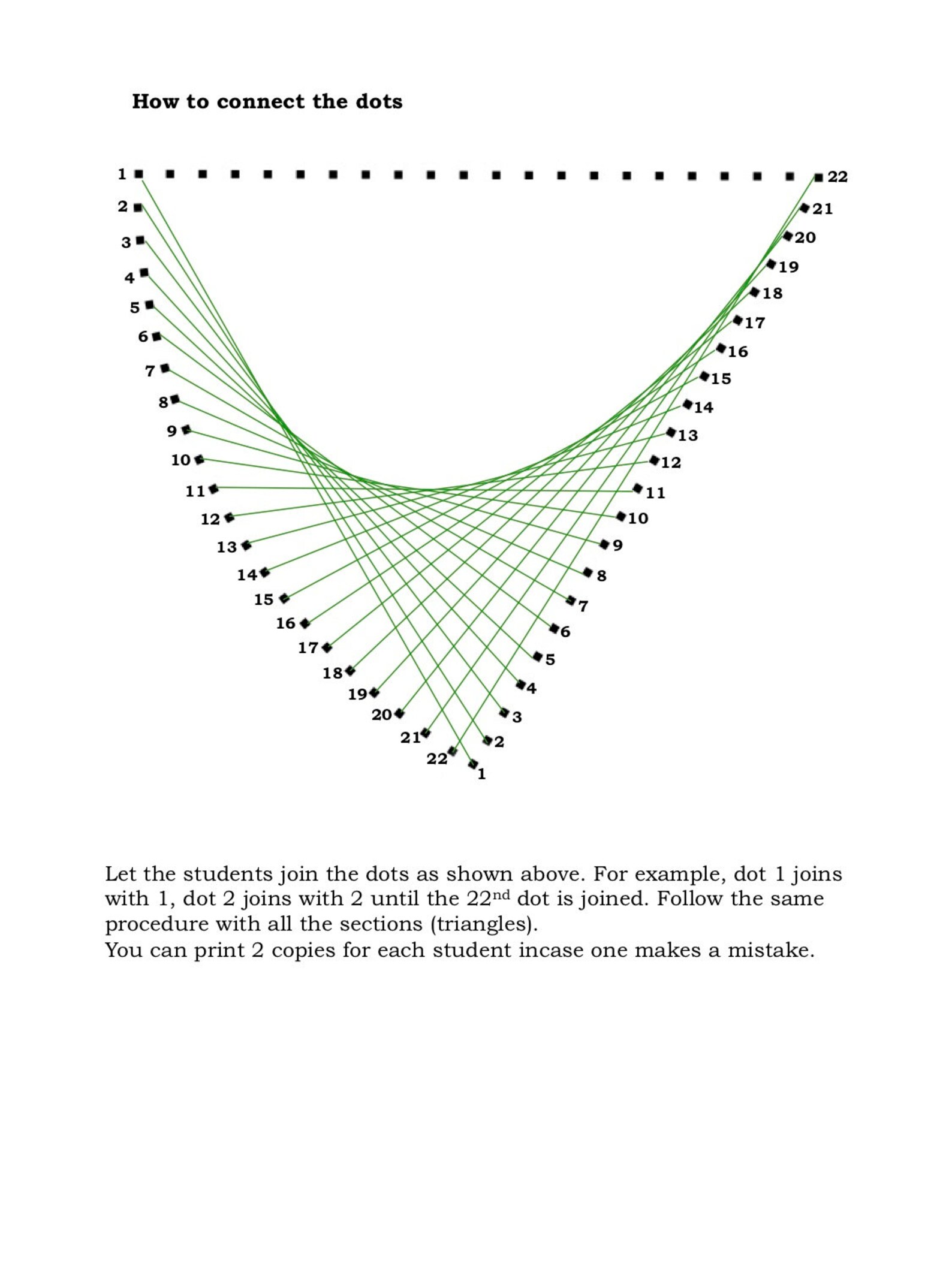 Geometric Line Art With Printable Template. Lesson - Etsy