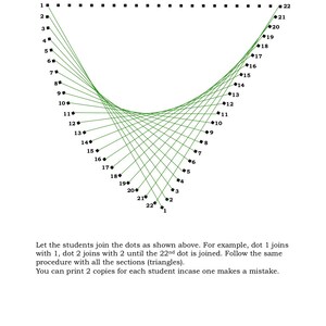 Geometric Line Art With Printable Template. Lesson - Etsy