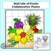 Still Life of Fruits Collaborative Coloring Poster/bulletin Board Ideas ...