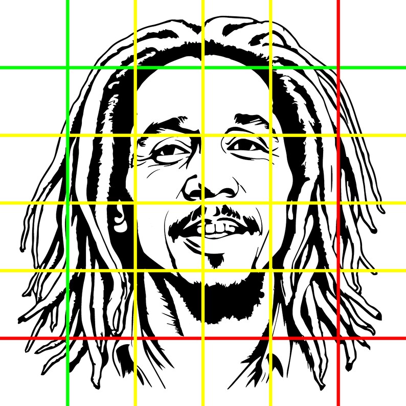 Collaborative Art Project. Bob Marley Printable Templates. Bulletin ...