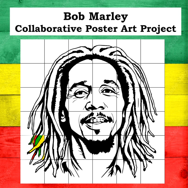 Collaborative Art Project. Bob Marley Printable Templates. Bulletin ...