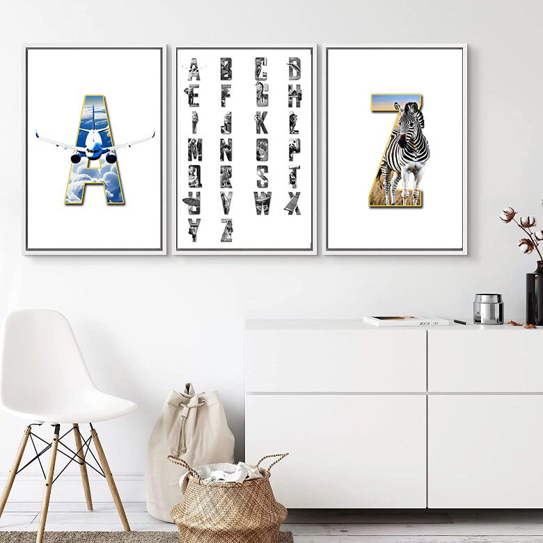 Illustrated Uppercase Alphabet Posters. Classroom Decor - Etsy