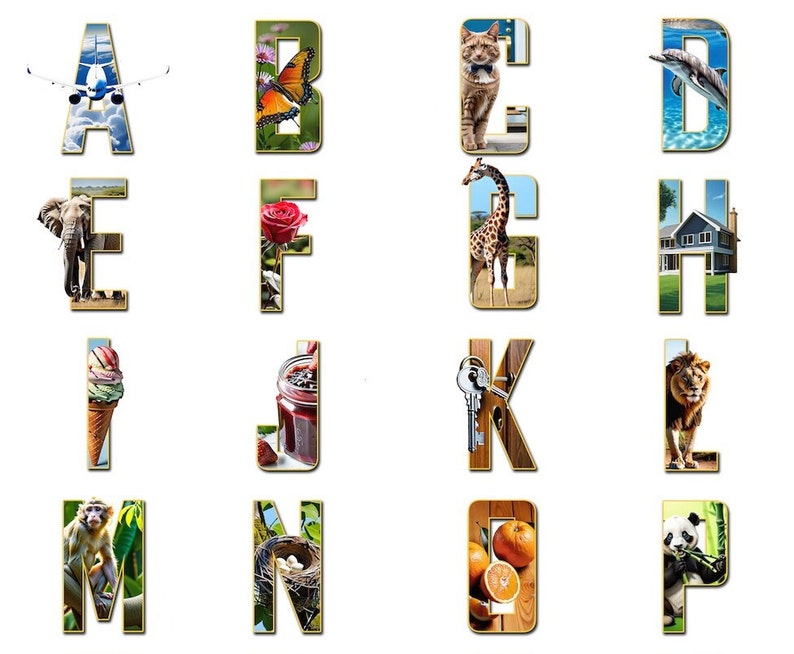 Illustrated Uppercase Alphabet Posters. Classroom Decor - Etsy