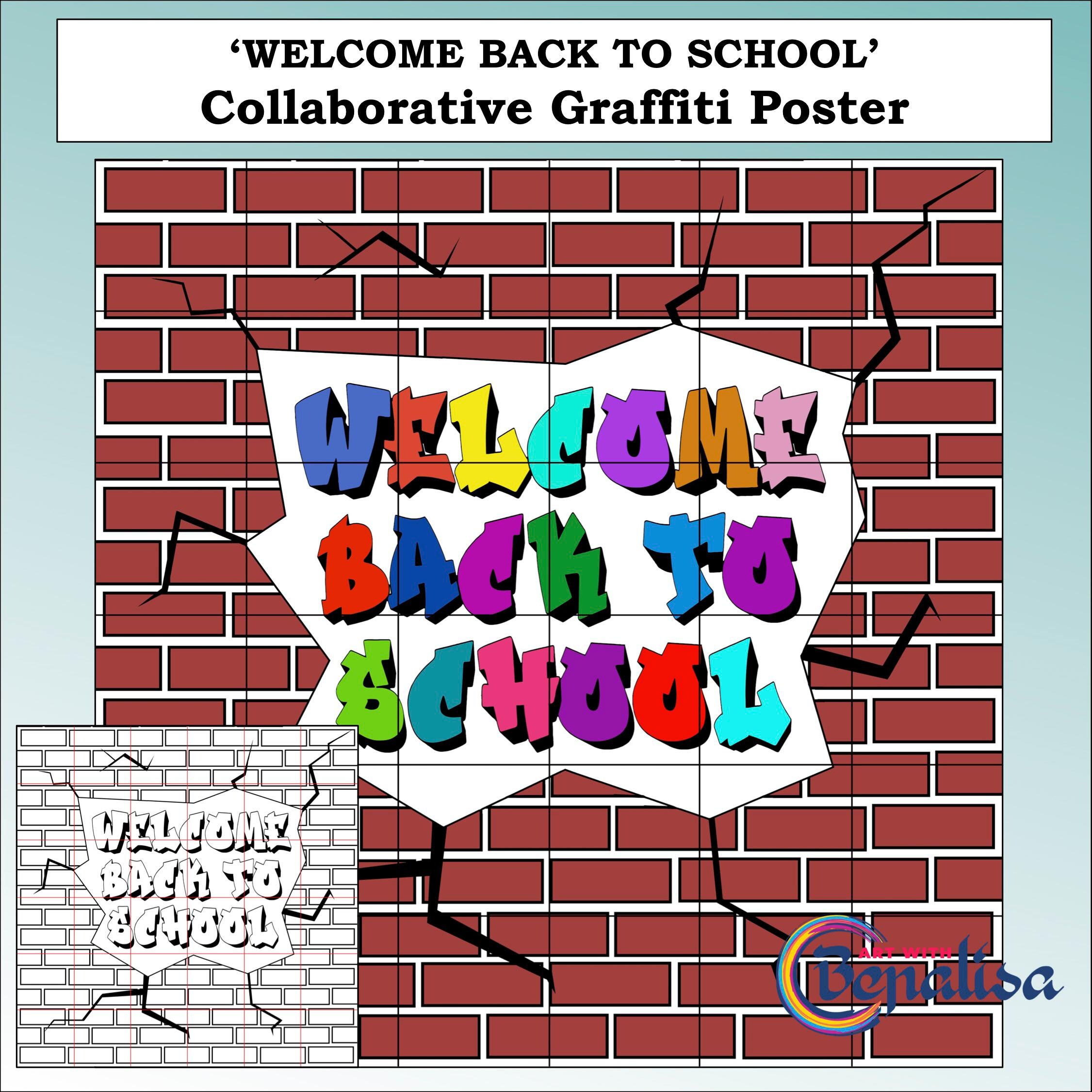 Back to School Collaborative Graffiti-style Poster. Bulletin Board ...