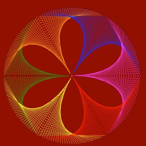 Geometric Line Art With Printable Template. Lesson - Etsy