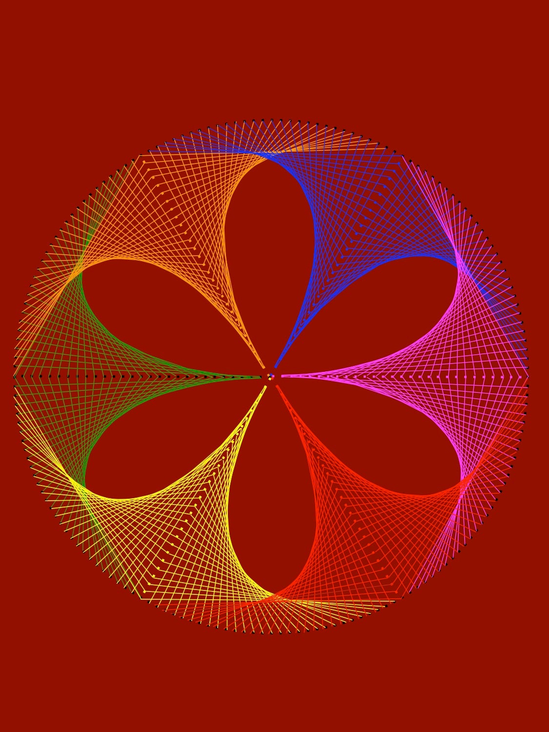 Geometric Line Art With Printable Template. Lesson - Etsy