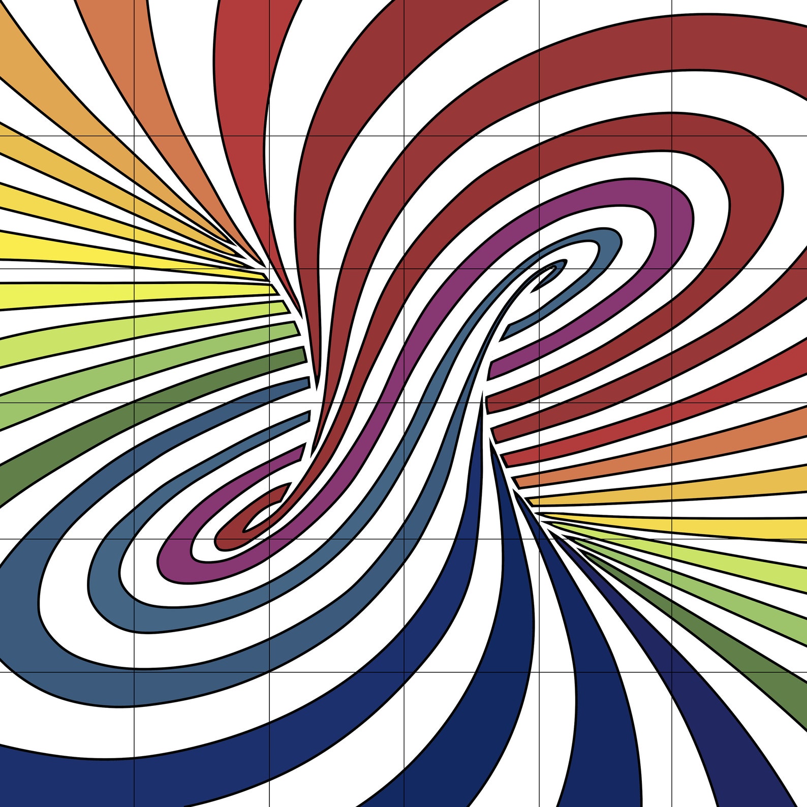 Op Art Vortex Collaborative Coloring Poster/bulletin Board/printable ...