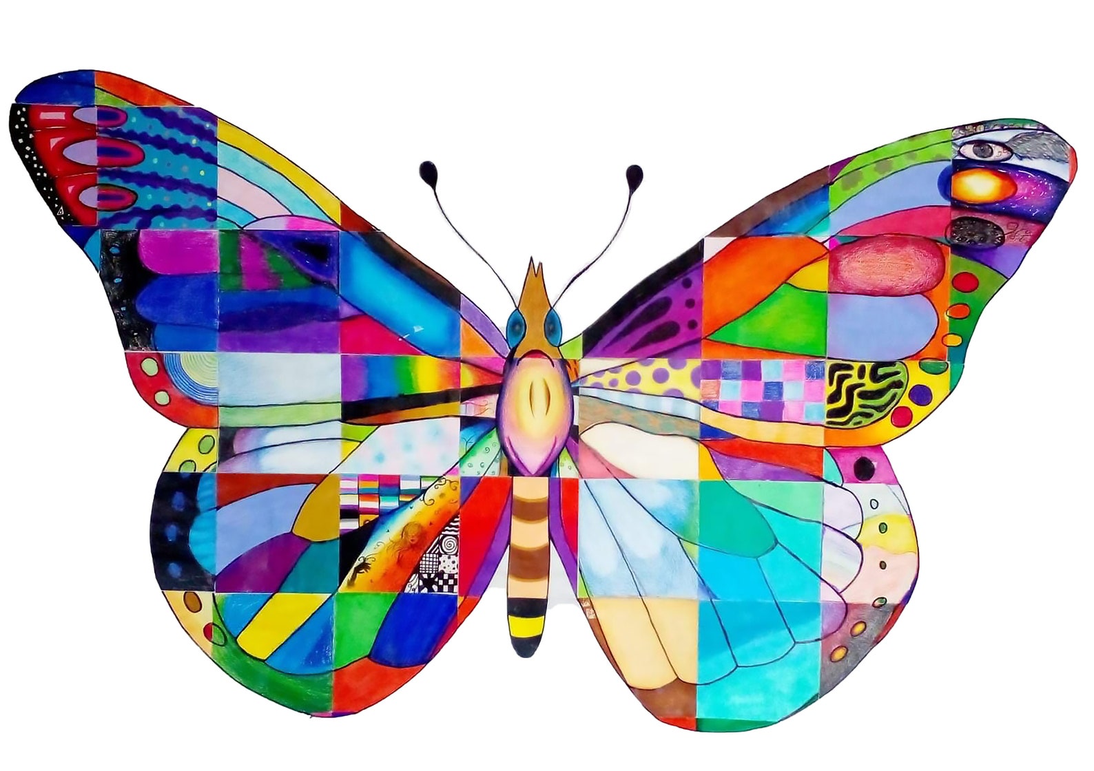 Collaborative Butterfly Coloring Poster. Enlarged Printable Templates ...