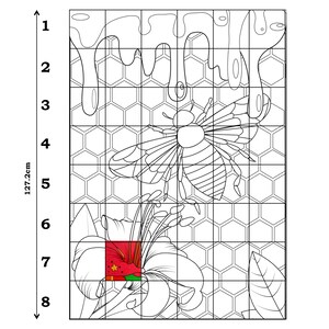 Collaborative Bees and Honey Coloring Poster. Enlarged Printable ...