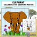 Elephant Collaborative Coloring Poster – Printable Bulletin Board Craft ...