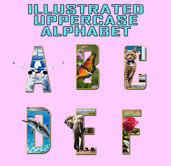 Illustrated Uppercase Alphabet Posters. Classroom Decor - Etsy
