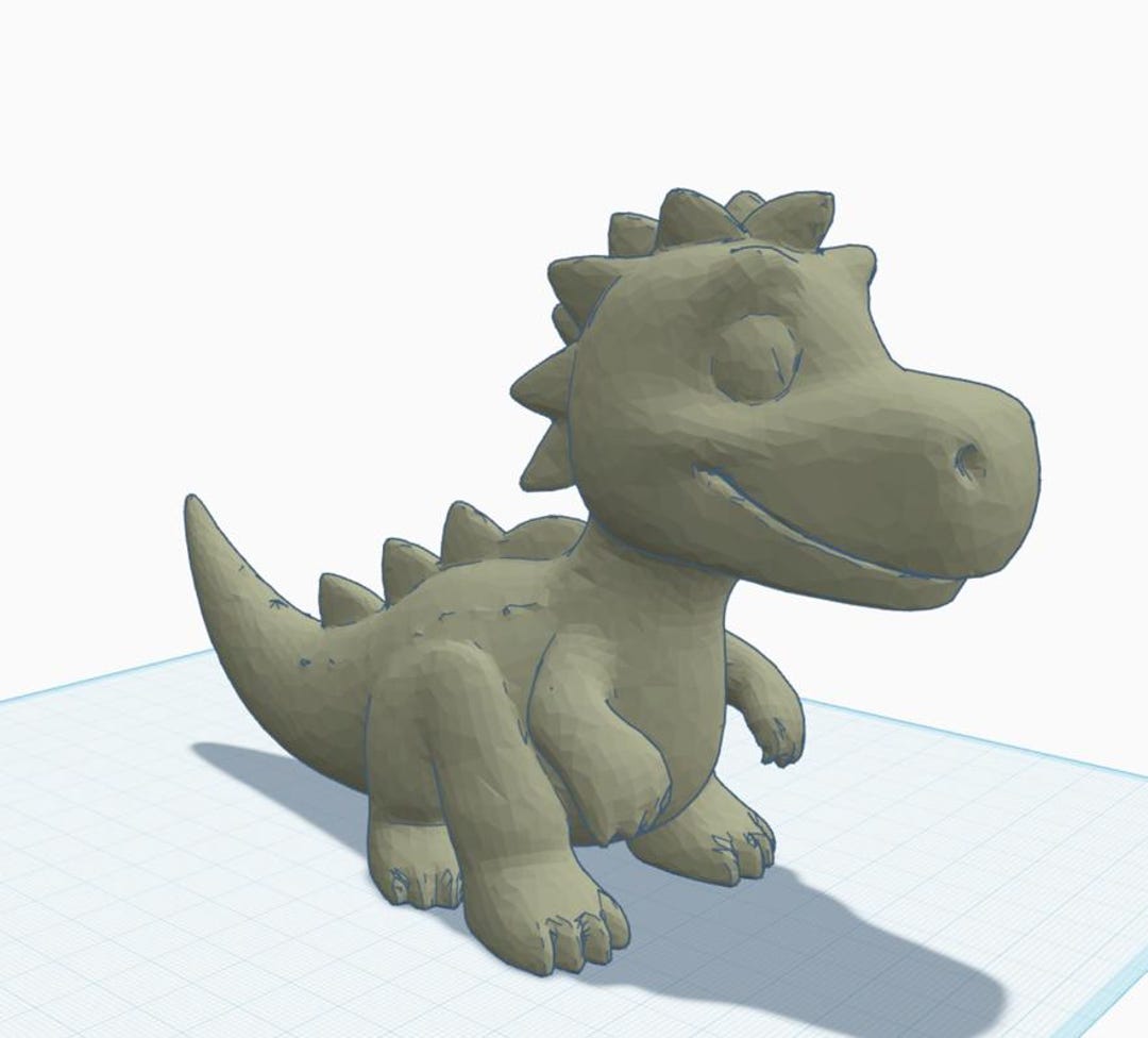 Cute Dinosaur STL File for Your 3D Printer - Etsy