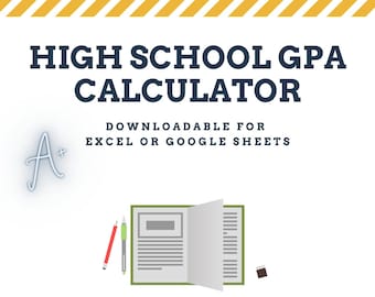 Gpa Excel Template | Etsy