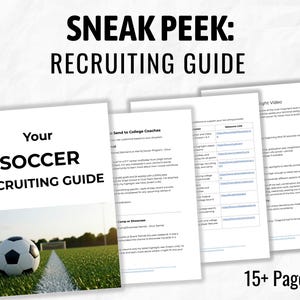 Soccer Recruitment Resume Template | Player Profile, Recruiting Guide ...