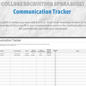 The BEST College Recruiting Spreadsheet for Student Athletes | Athletic ...
