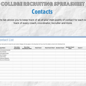 The BEST College Recruiting Spreadsheet for Student Athletes | Athletic ...