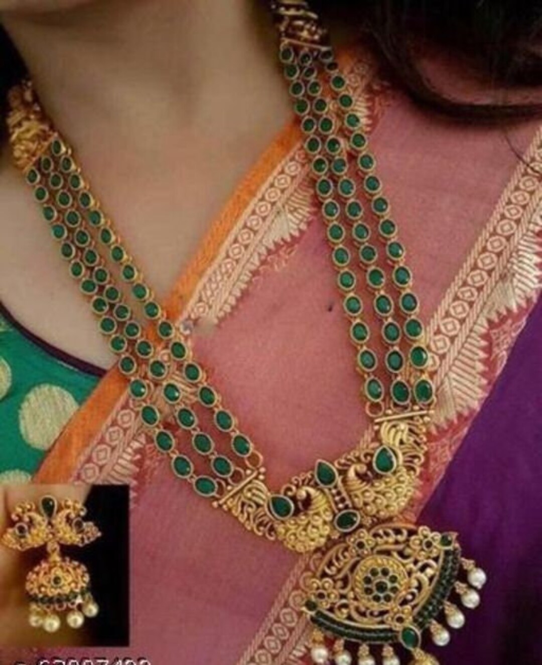 Designer Temple Jewelry Full Set Bridal Jewelry Traditional - Etsy