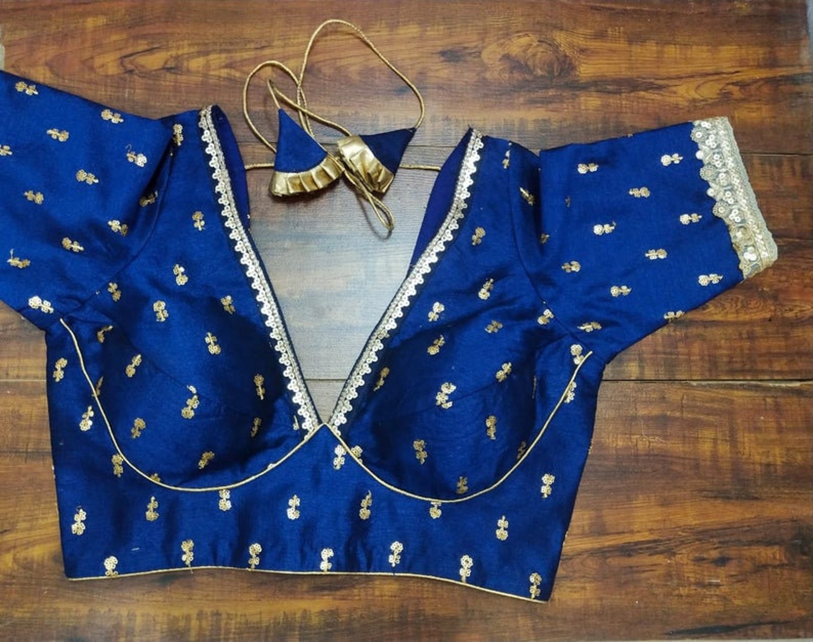 Sabyasachi Deep V Cut Blouse Designer Pattern Beautiful Saree - Etsy