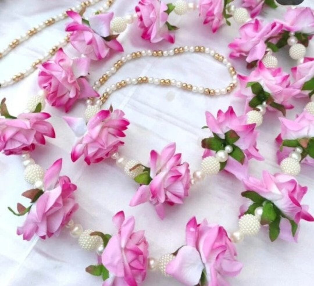 Indian Palla double Strand, Palla, Indian Wedding, Silk Flowers, Faux ...